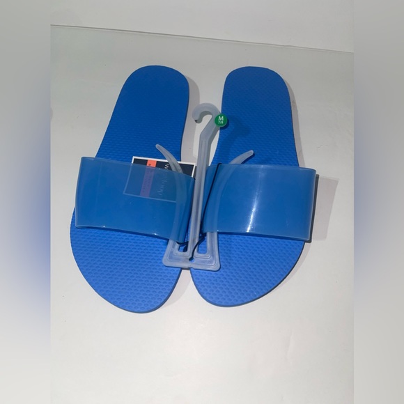 west loop | Shoes | West Loop Blue Slide Sandals | Poshmark